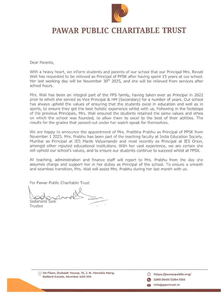 PPSK-Letter To Parents | PDF