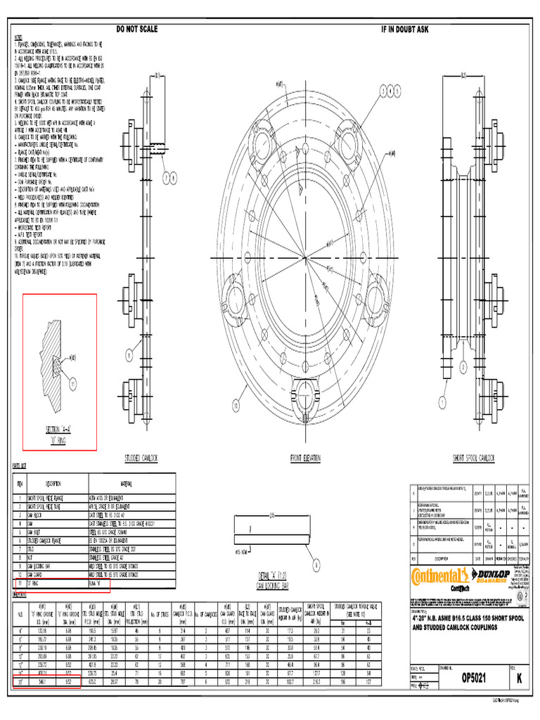 Camlock Drawing O RING | PDF