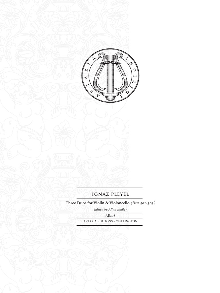 Pleyel's Three Duos for Violin & Cello | PDF | Classical Music | Musicology