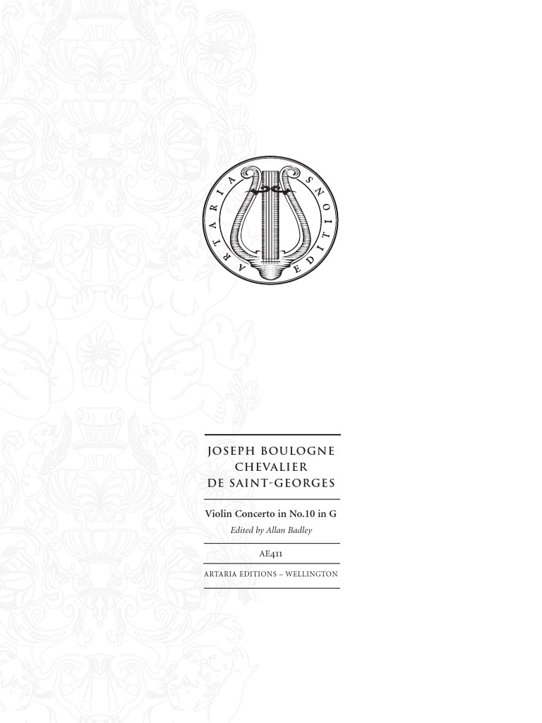 Violin Concerto No.10 in G by Saint-Georges | PDF | Concerto | Violin