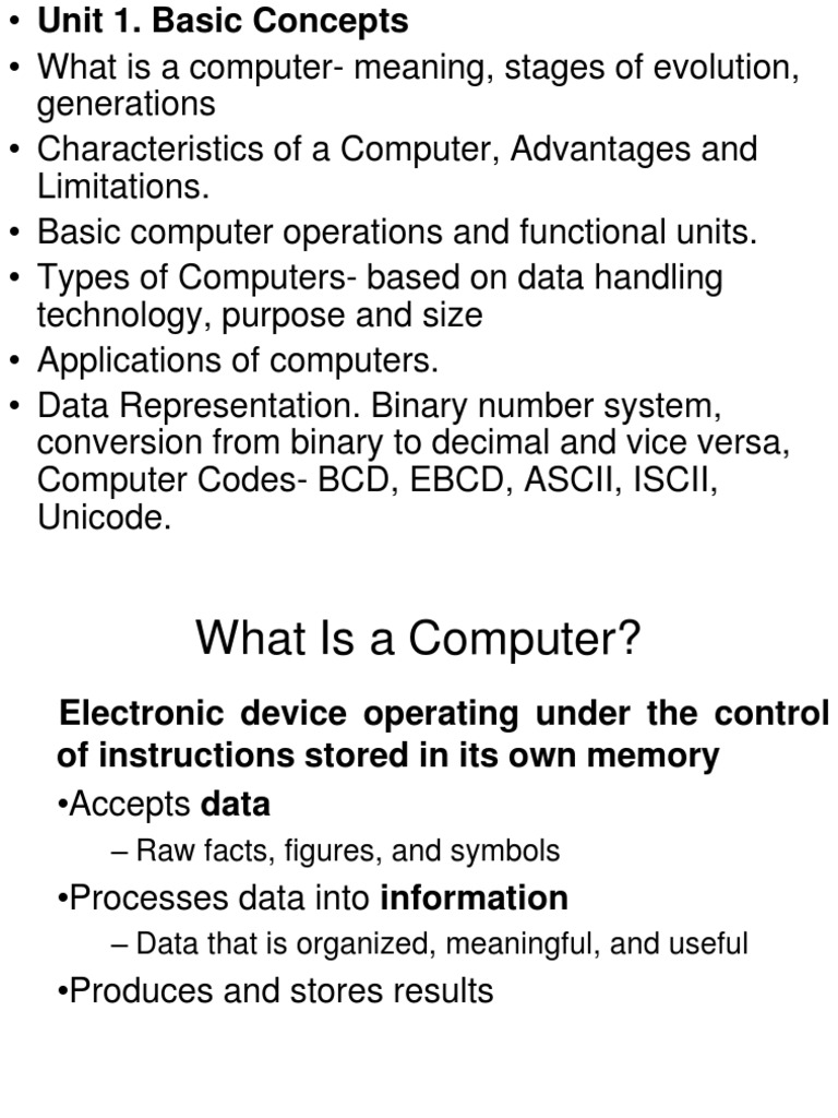 Unit1,2,3 Present | PDF | Binary Coded Decimal | Computer Memory