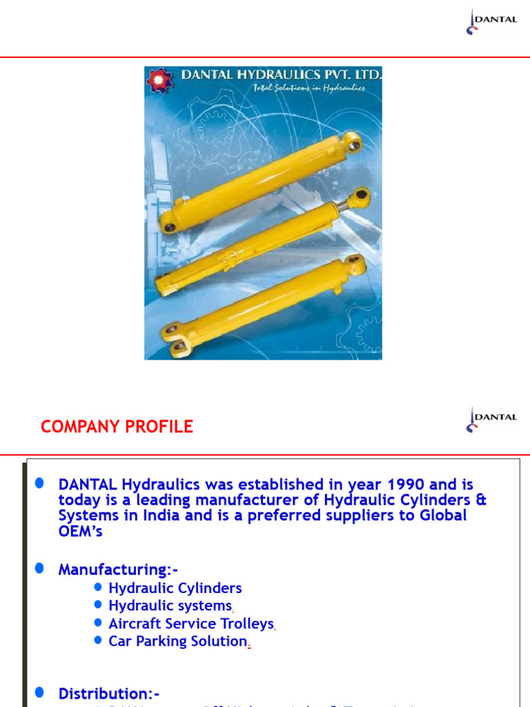 Dantal Hydraulics: Leading Cylinder Manufacturer | PDF | Mechanical ...