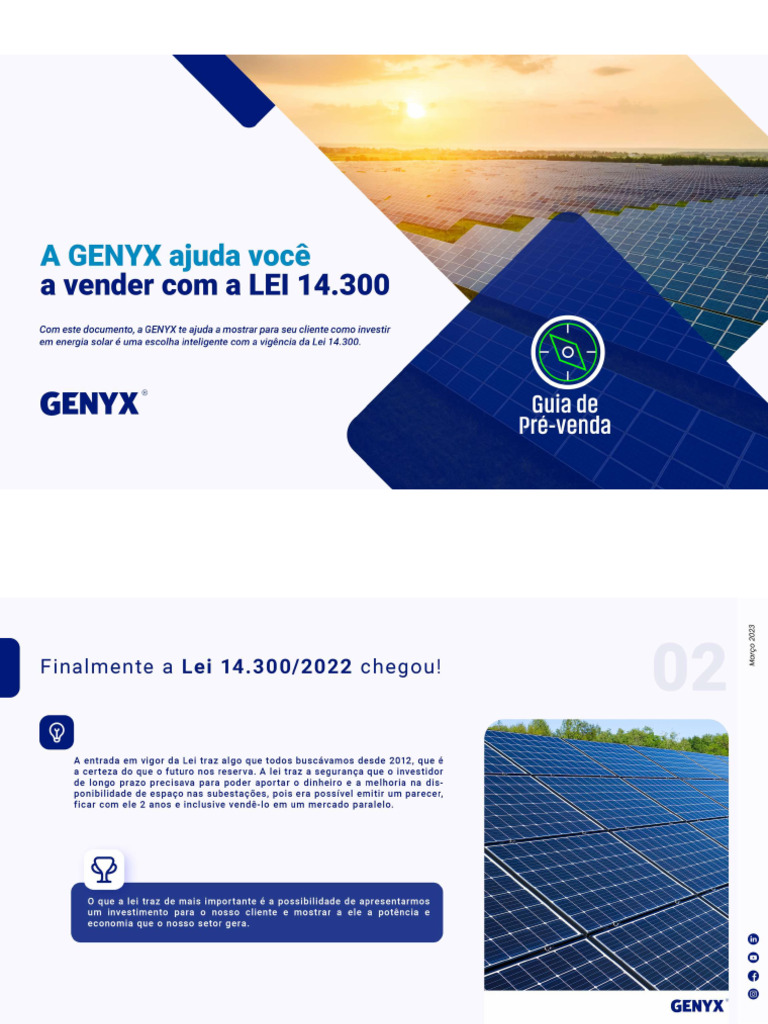 Guia Pré Venda Genyx 2023 | PDF