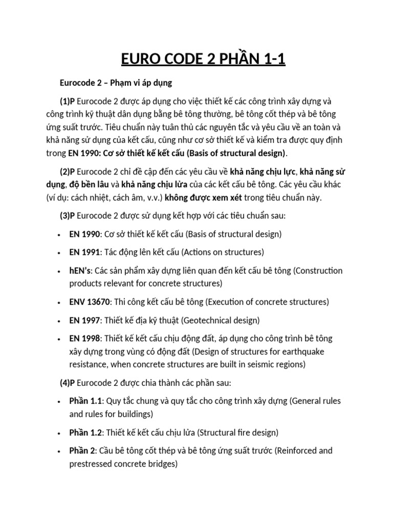 EURO CODE 2 PHẦN 1 | PDF