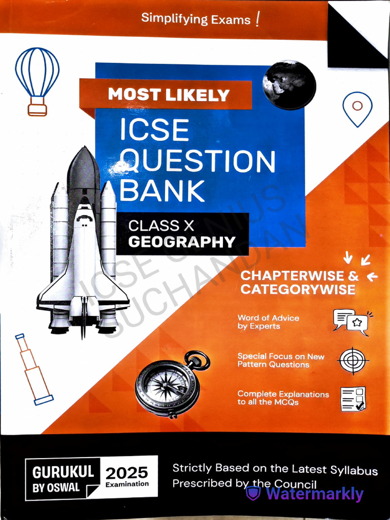 GEOGRAPHY Most Likely Question Bank ICSC Class 10 Geography Gurukul | PDF