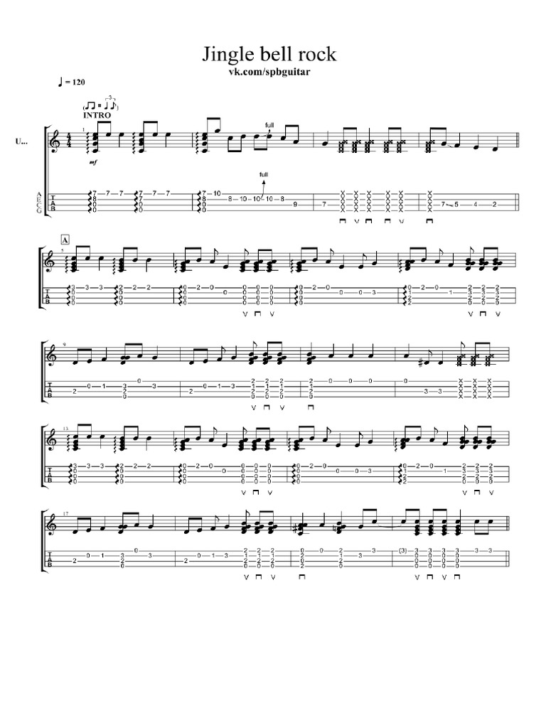 Ukulele Jingle Bell Rock | PDF