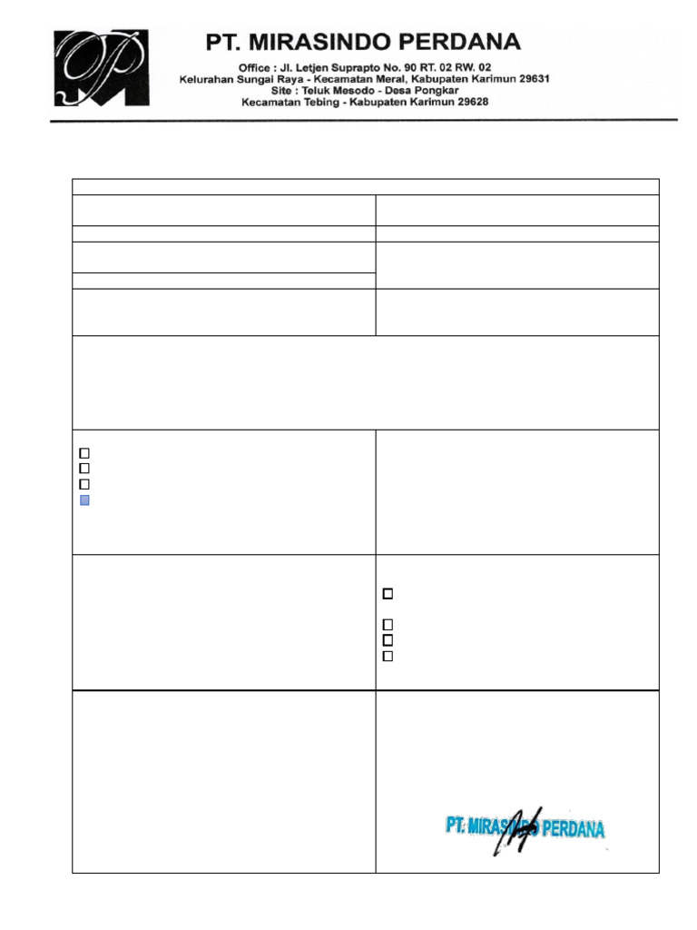 Form For Cargo Information - Indah Samudera (31 October 2025) | PDF ...