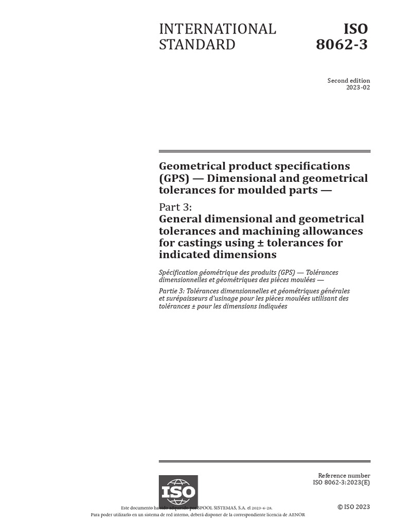 ISO 8062-3 - 2023 Ed.2 - Id.77952 | PDF | Engineering Tolerance ...