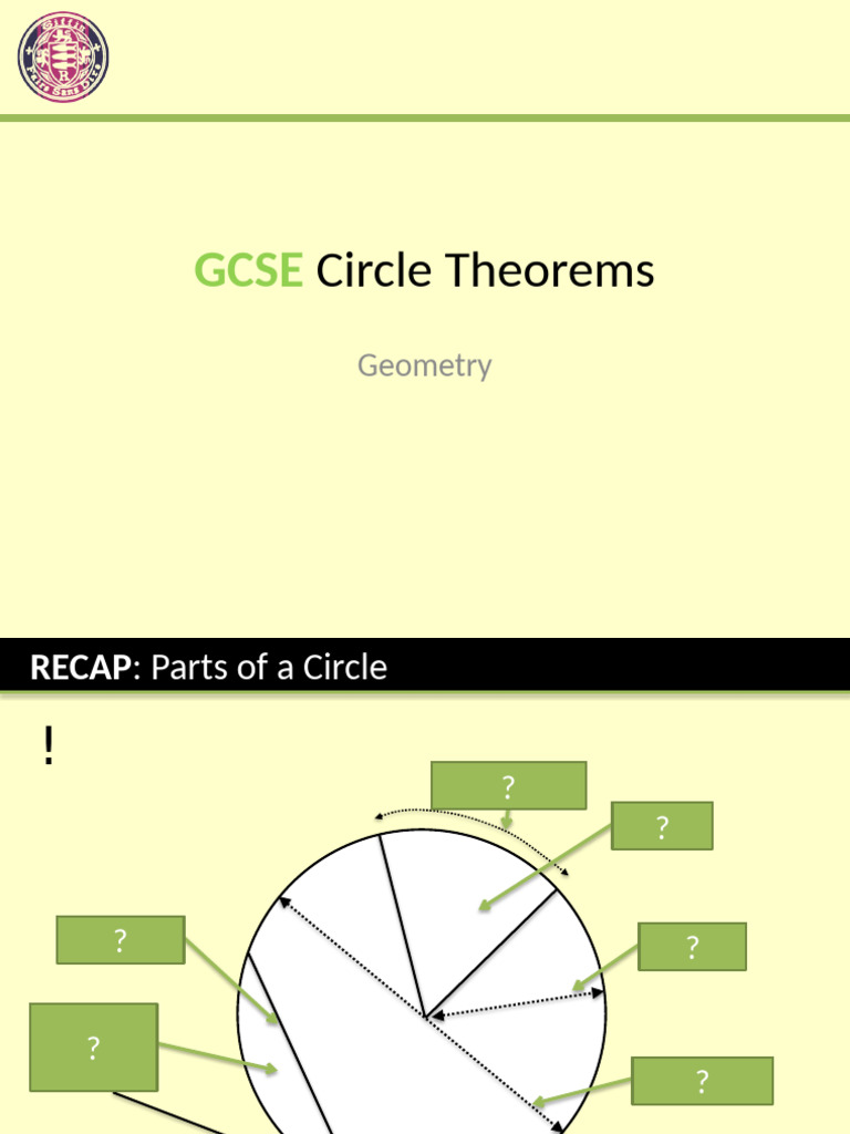 1 - Circle Theorems | PDF | Circle | Triangle