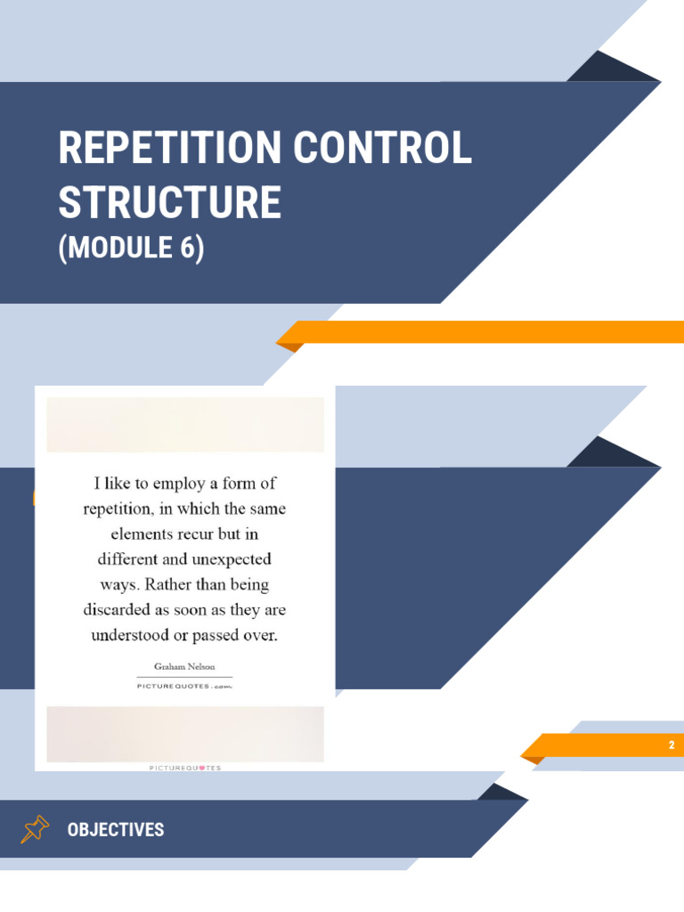 Mod 6 Repetition Control Structure (1).Pptx | PDF | Control Flow | Programming Paradigms