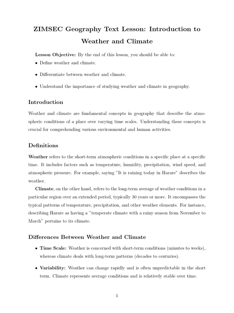 Geography Weather and Climate | PDF | Climate | Weather
