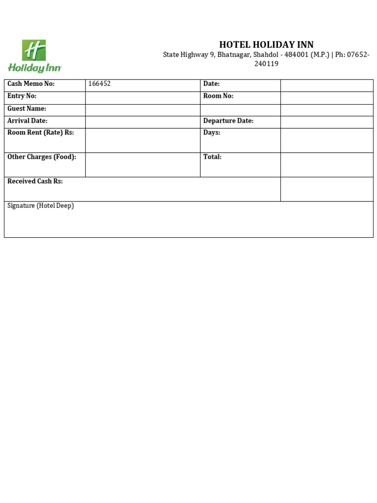 Hotel Bill | PDF