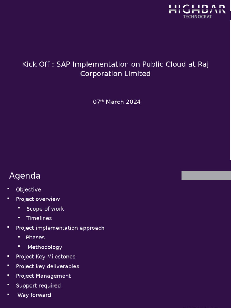 Kickoff Meeting_V1.0_ Presentation format | PDF | Project Management | Computing