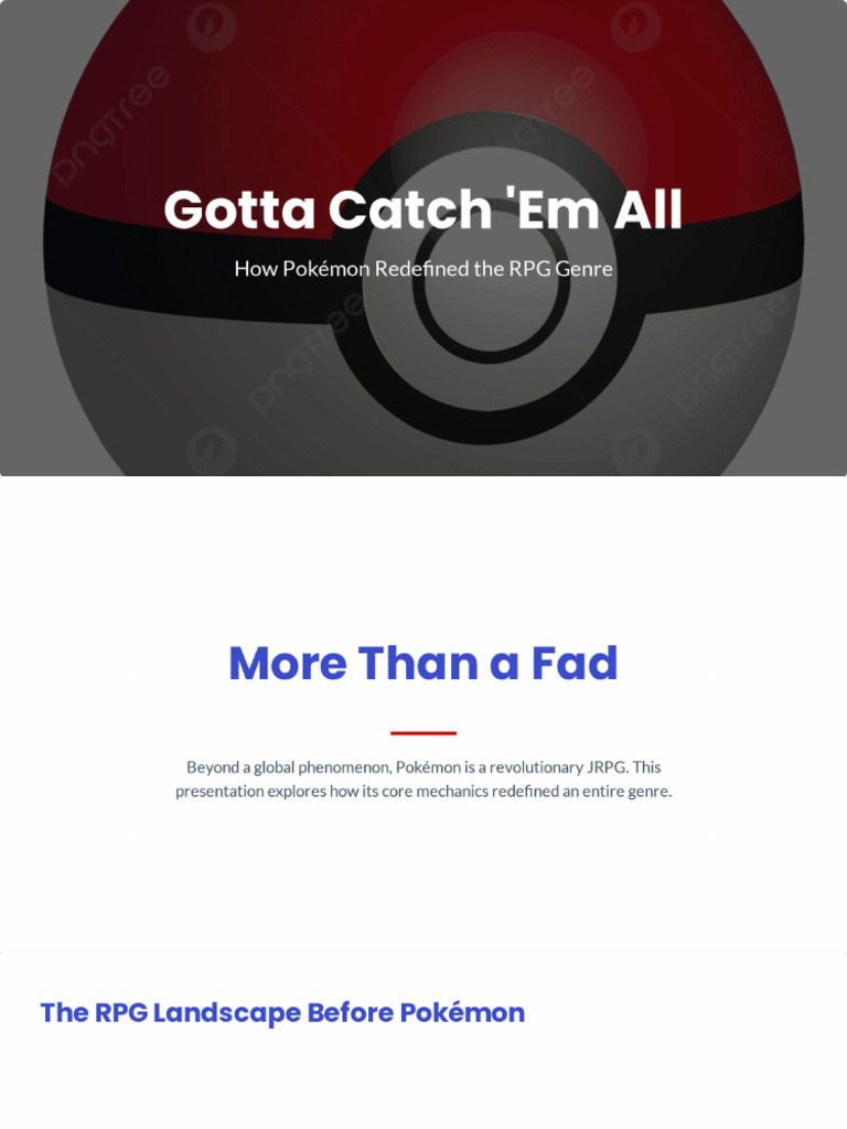 Pokemon's Impact On RPGs | PDF