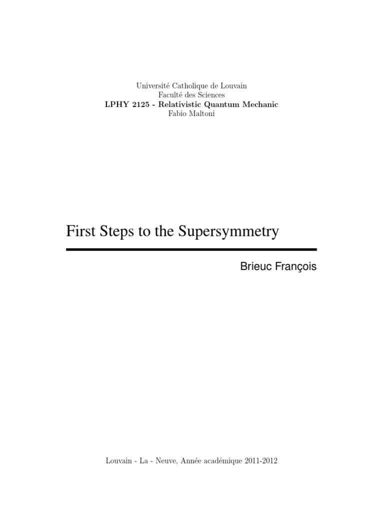 Super Symmetry Resume | PDF | Higgs Boson | Field (Physics)