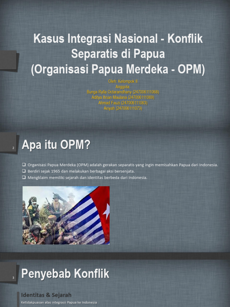 Konflik Separatis Di Papua - Operasi Papua Merdeka | PDF