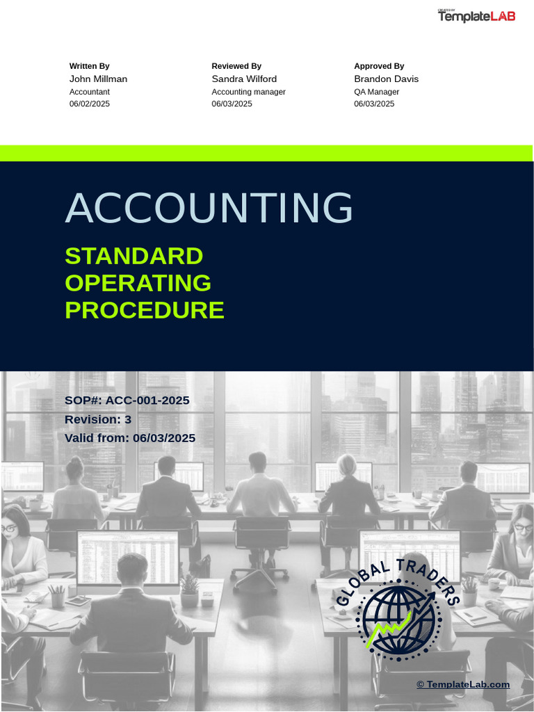 Accounting Standard Operating Procedure Template | PDF | Payments | Invoice
