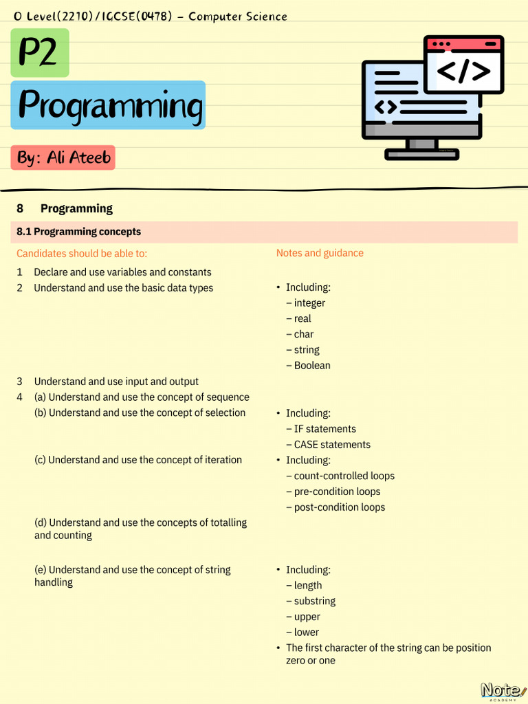 Chapter 8 - Programming | PDF