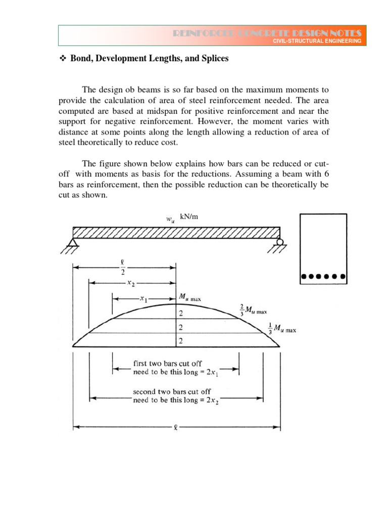 Bond, Development Lengths and Splices | PDF | Reinforced Concrete ...