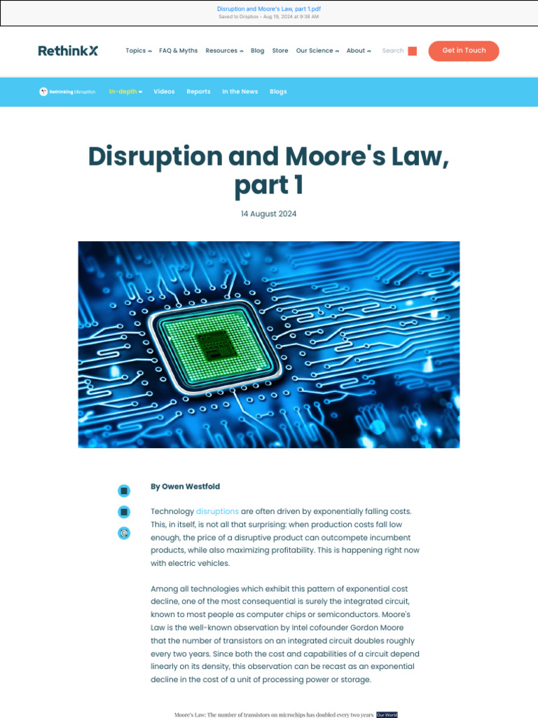 Moore's Law and Technological Disruption | PDF | Causality | Integrated ...