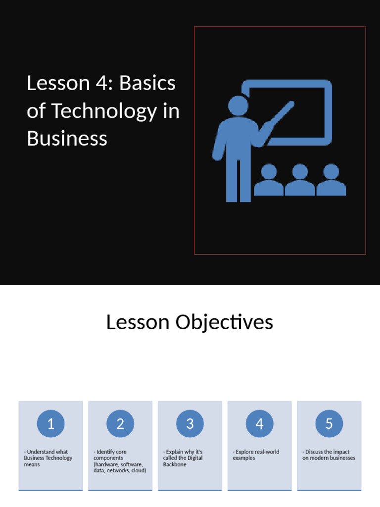Lesson 4 - Basics of Technology in Business | PDF | Computer Network ...