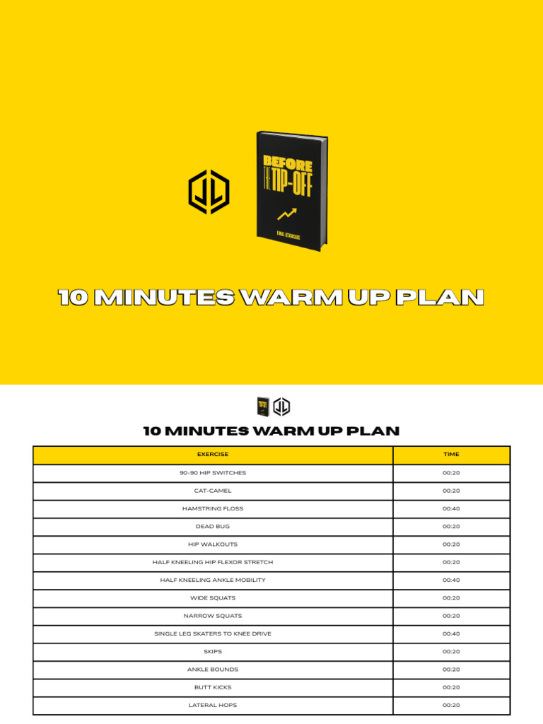 10-Minute Warm-Up Exercise Plan | PDF