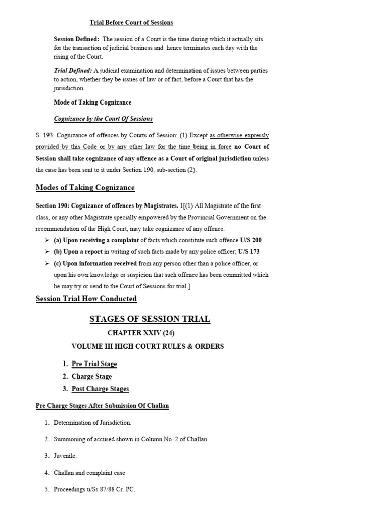 Trial Before Court of Session | PDF | Prosecutor | Acquittal