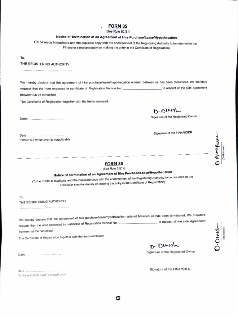 form 35. | PDF | Civil Law (Common Law) | Contract Law