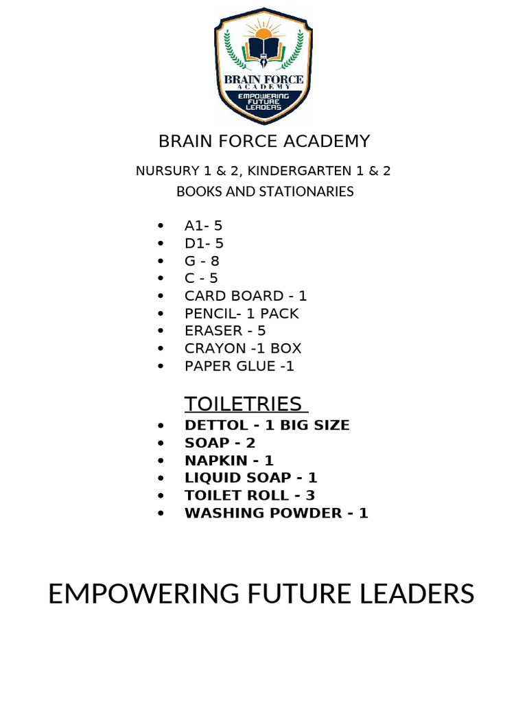Brain Force Academy 2 | PDF