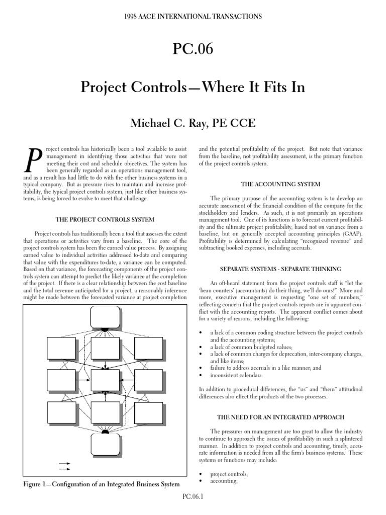 Integrating Project Controls and Accounting | PDF | Accounting | Business