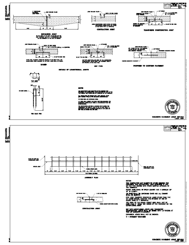 Contraction Joint Transverse Construction Joint: Top View | PDF | Road ...