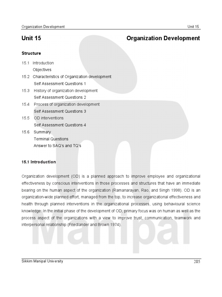 15 Organization Development SMU | PDF