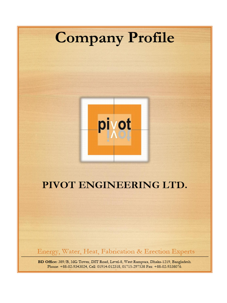 Pivot Engineering Limited - Profile1 | PDF | Cogeneration | Boiler
