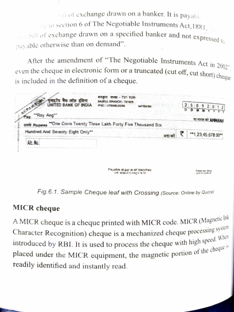 Understanding Cheques and Their Features | PDF | Negotiable Instrument ...