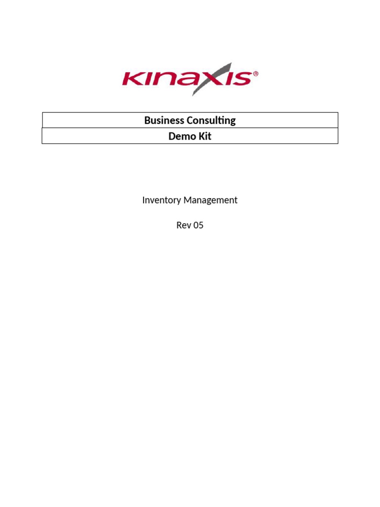 Inventory Manager Demo | PDF | Inventory