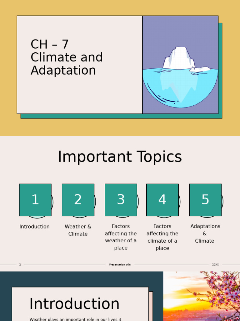 Climate Factors and Adaptation Insights | PDF | Earth | Humidity