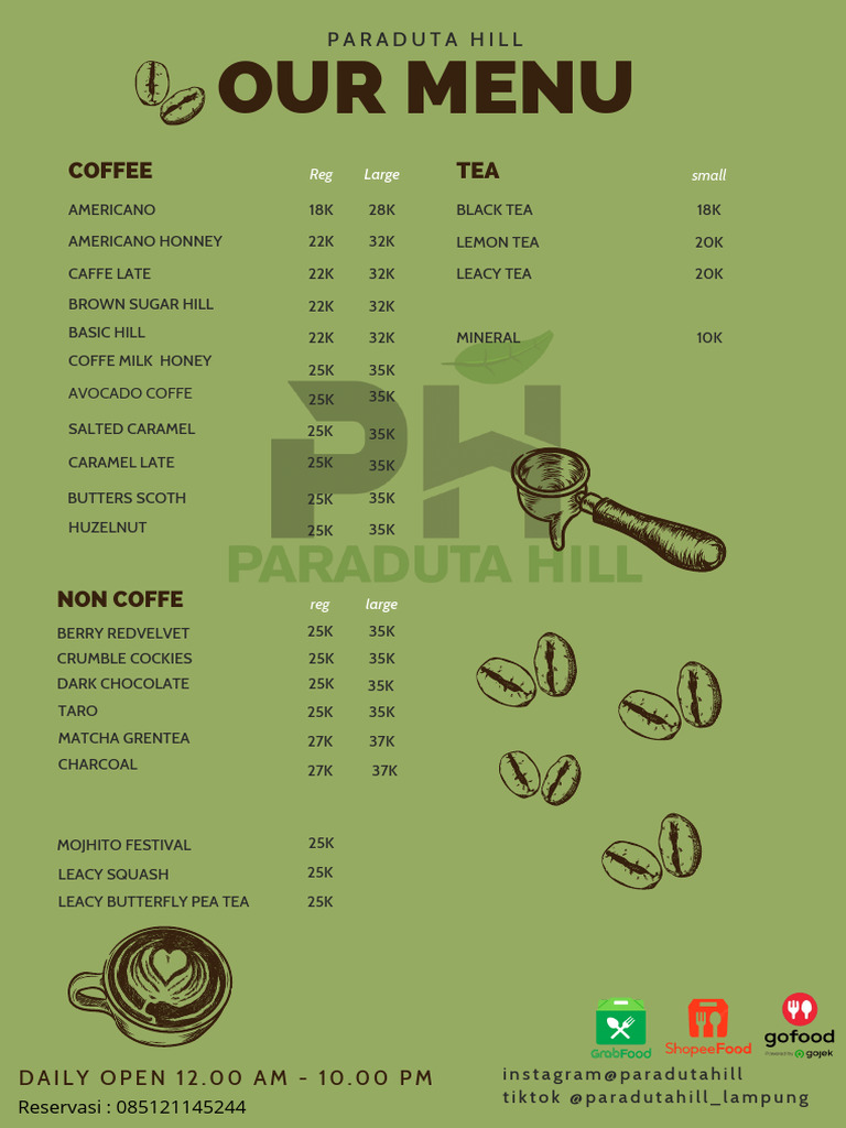 Coffee Menu PDF | PDF