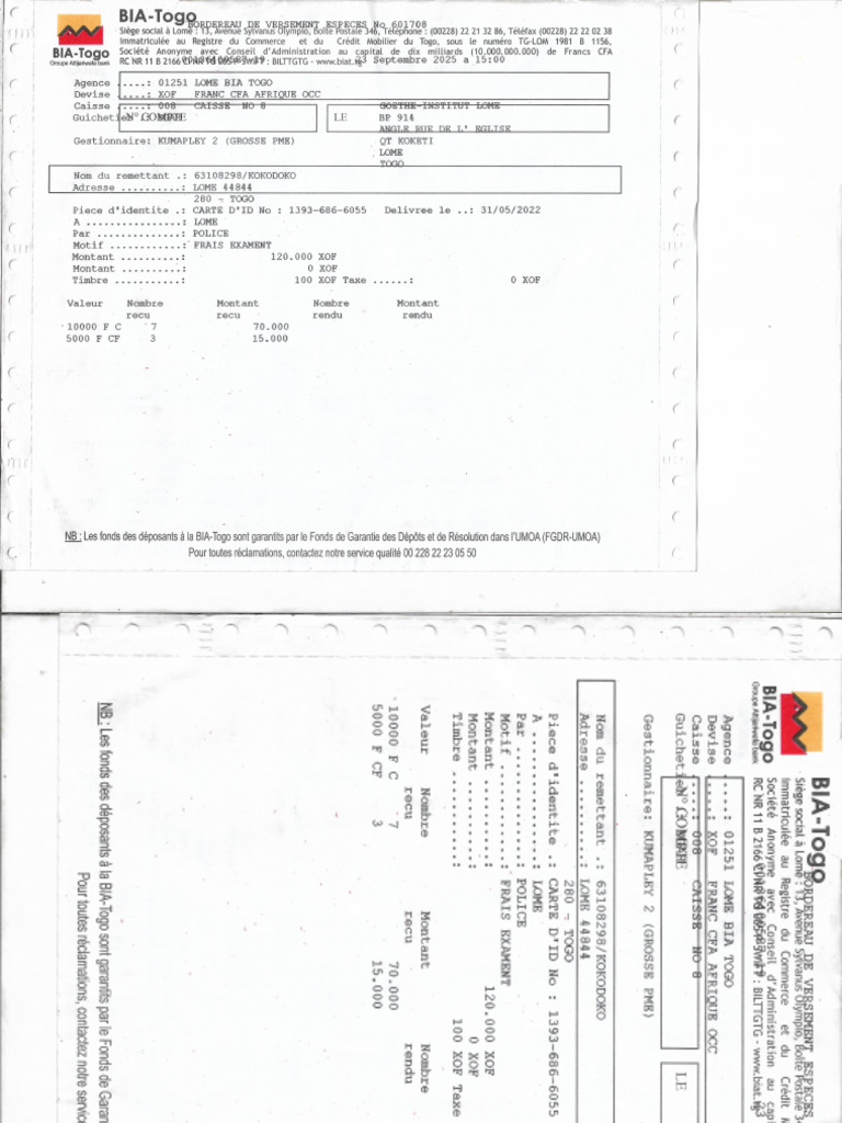 Reçu | PDF