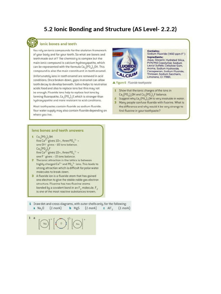 5.2 Ionic Bonding and Structure | PDF