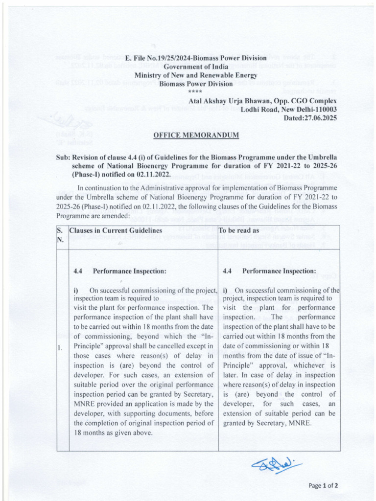 Revision of Clause 4 4 Biomass Programme 27-06-2025 | PDF | Government ...