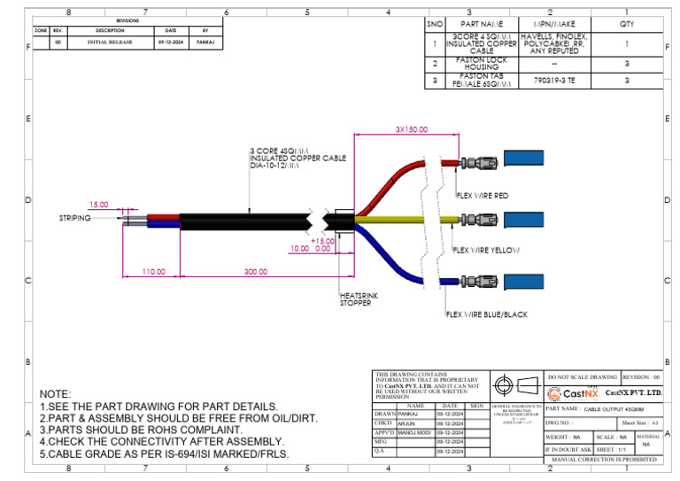 Insulated Copper Cable Specifications | PDF | Manufactured Goods | Wire