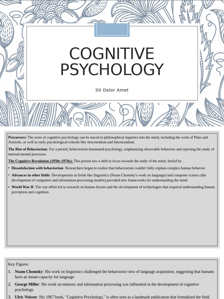 Emergence of Cognitive Psychology | PDF | Cognition | Behaviorism