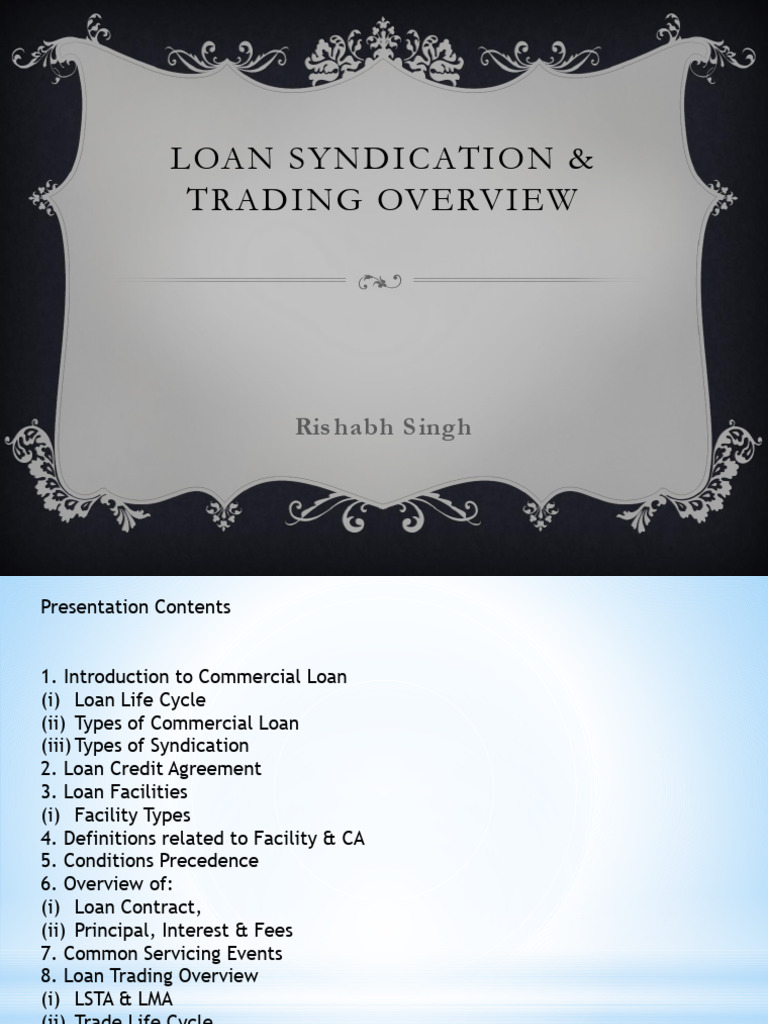 Commercial Loan Syndication Overview | PDF | Syndicated Loan | Loans