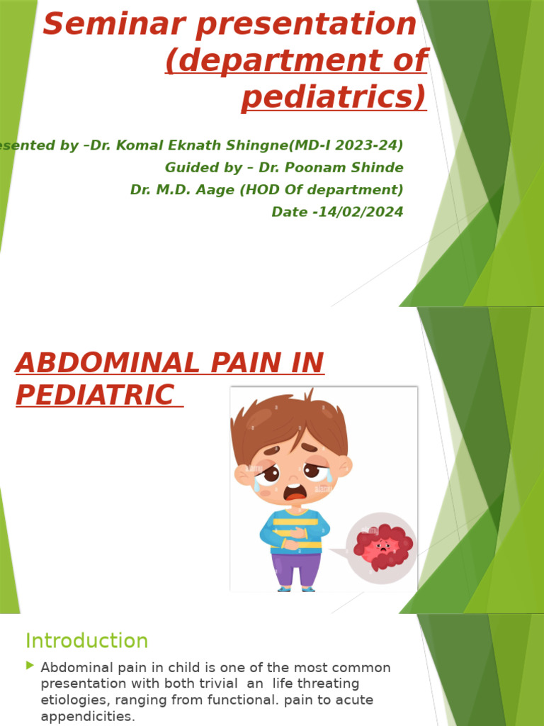 Abdominal Pain (Ped) by DR - Komal Shingne | PDF | Pain | Symptoms And ...