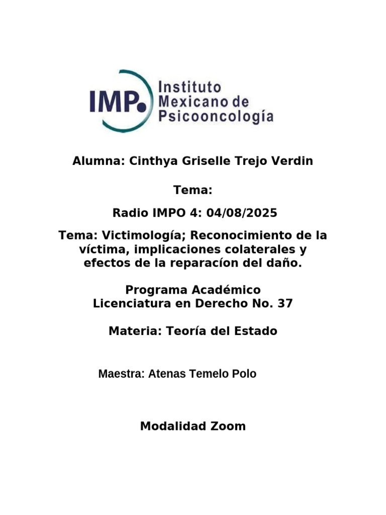 Radio Impo 4 | PDF | Victimologia | Justicia