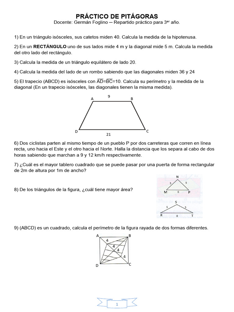 Pitágoras 2018 | PDF | Triángulo | Euclides