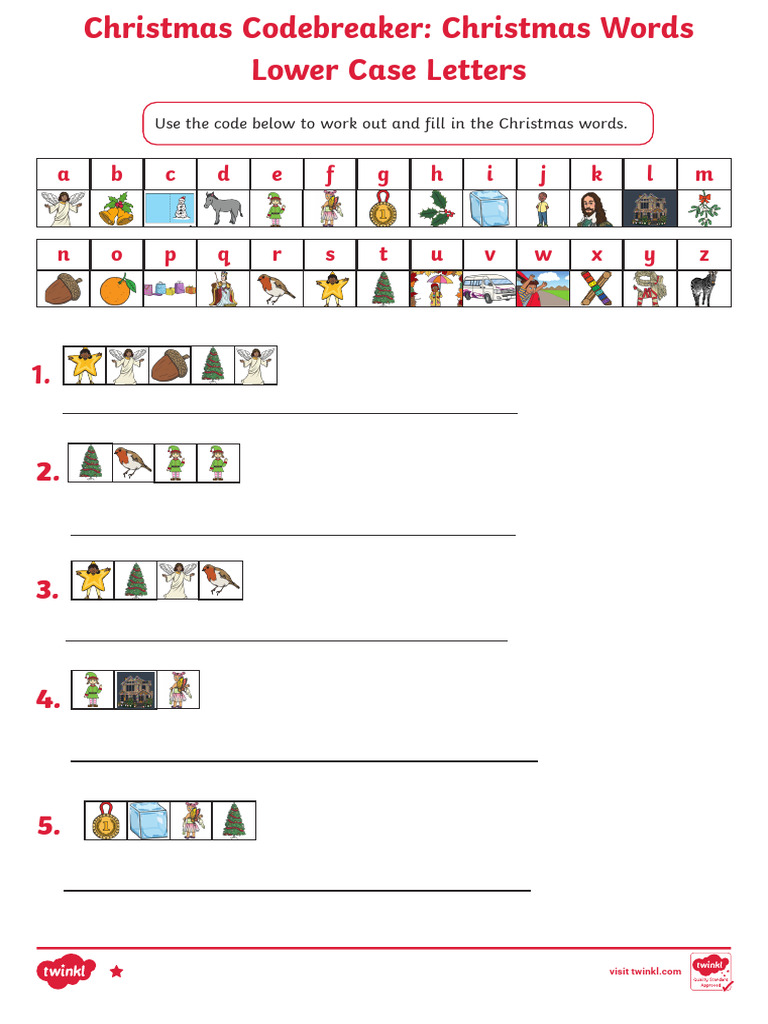 Christmas Codebreaker Puzzle Answers | PDF | Christmas | Chess Openings