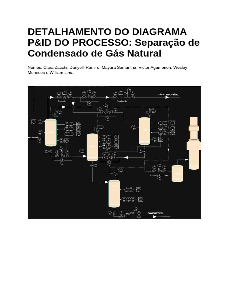 Separação de Gás Natural: P&ID e Processo | PDF | Gás natural | Gases