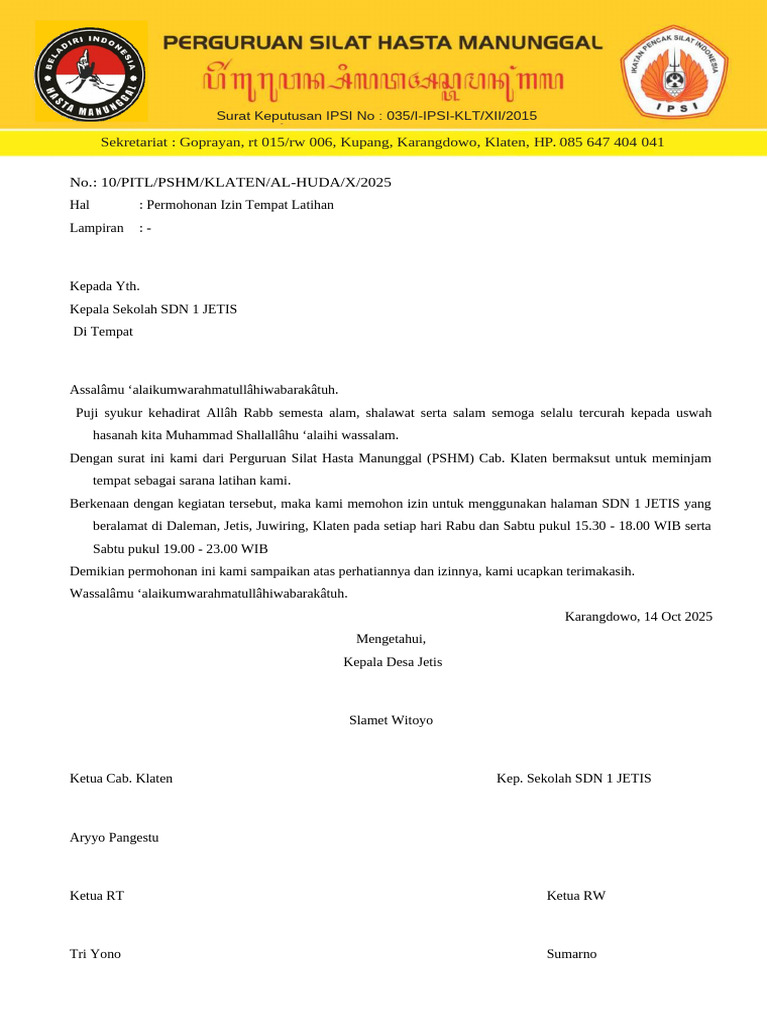 Surat Izin Jetis | PDF