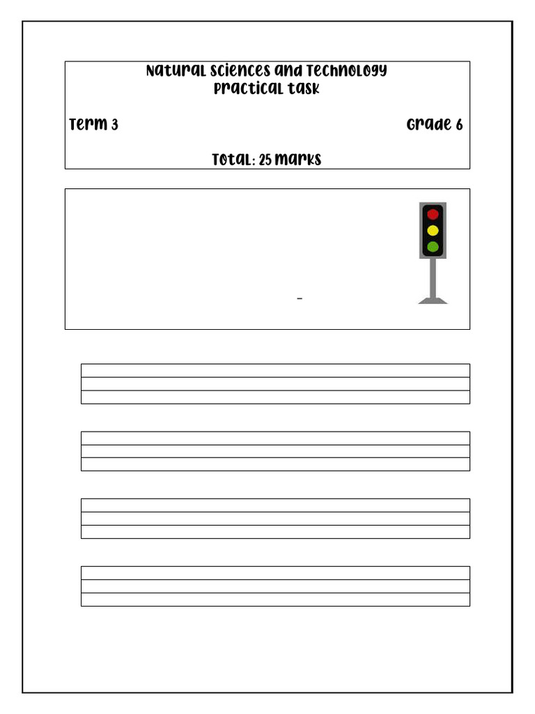 Natural Sciences and Technology Grade 6 Practical Task Term 3 | PDF
